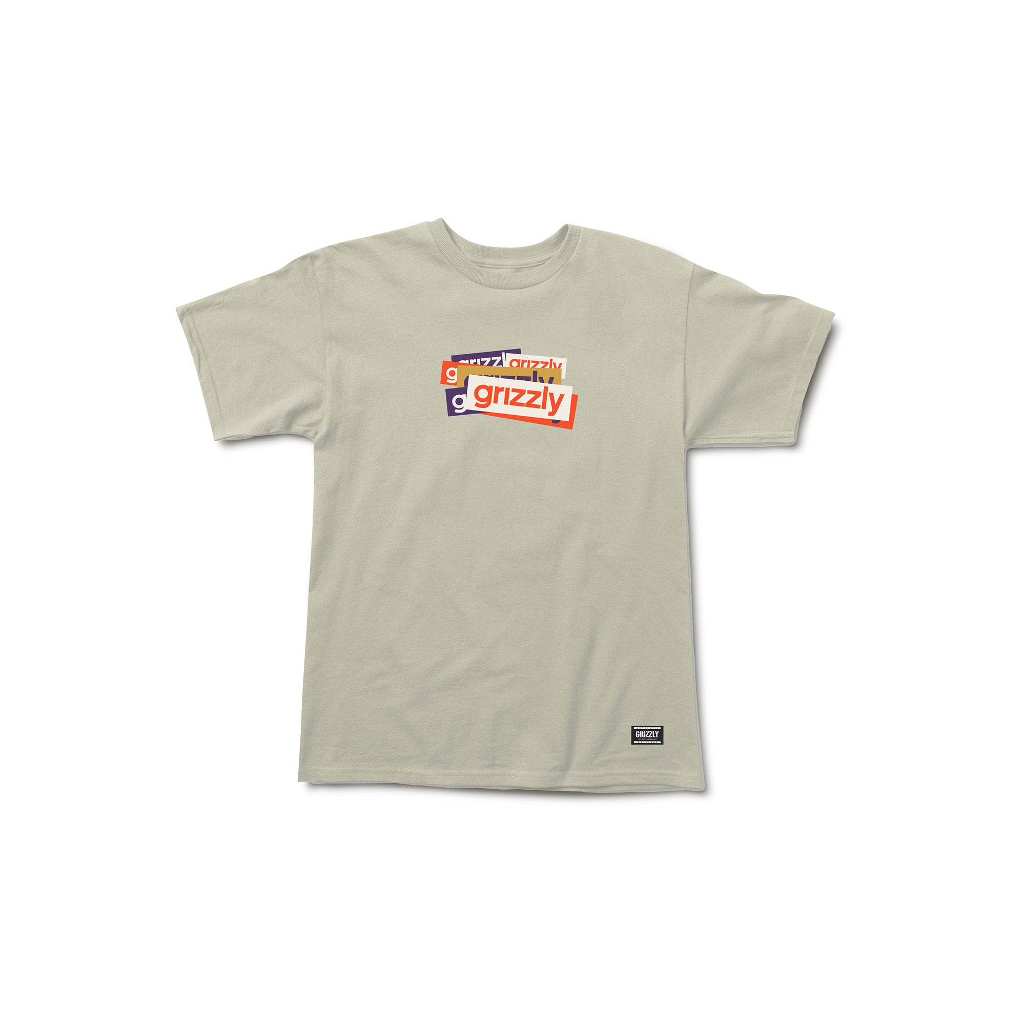 Overlap Ss Tee Cream Grizzly Griptape